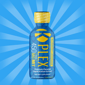 K-Plex Liquid Kratom Extract Shots 450MG - Blueberry Lemonade